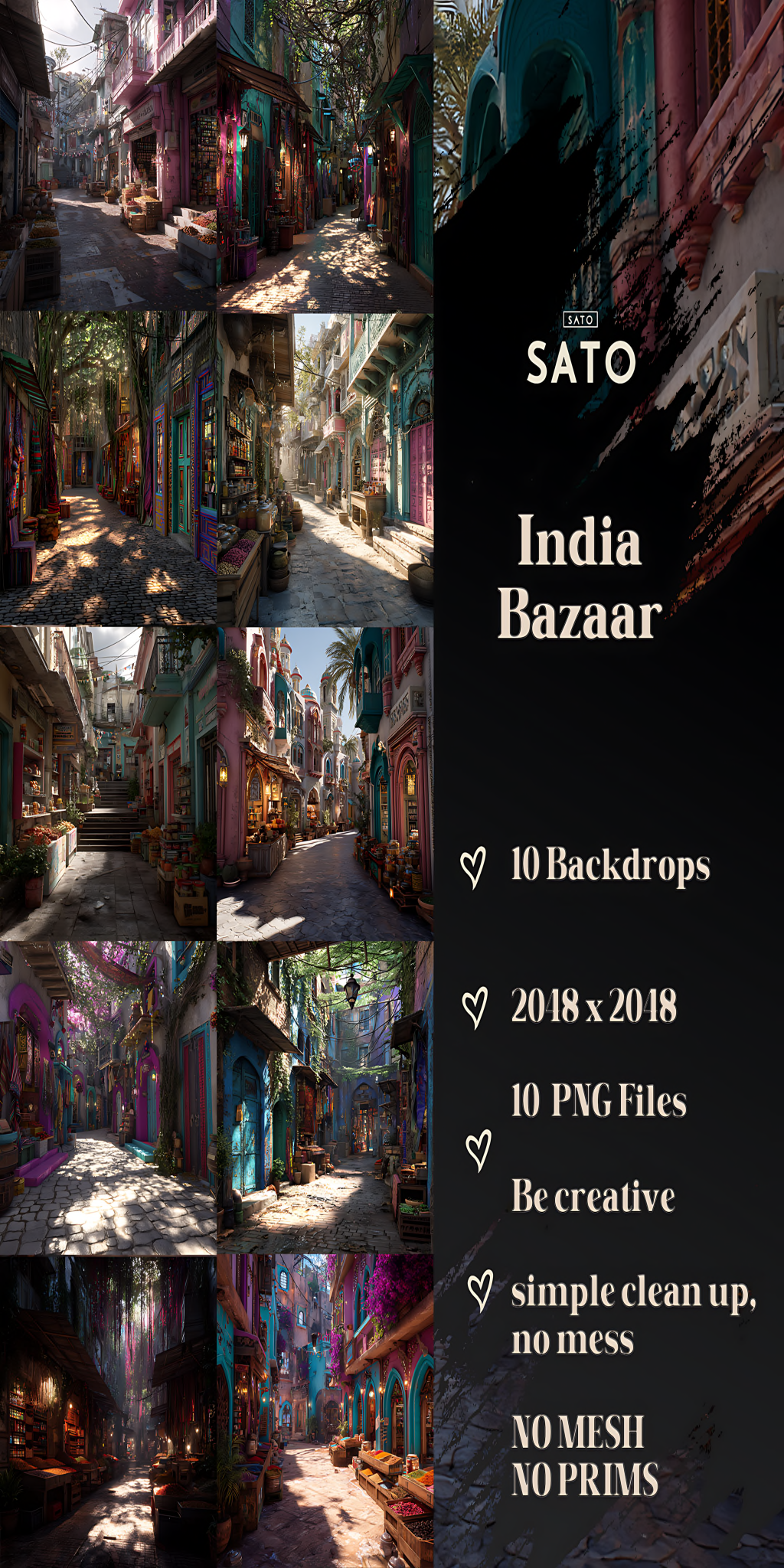 SATO- Indian Bazaar Backdrop! – Artifex Silence